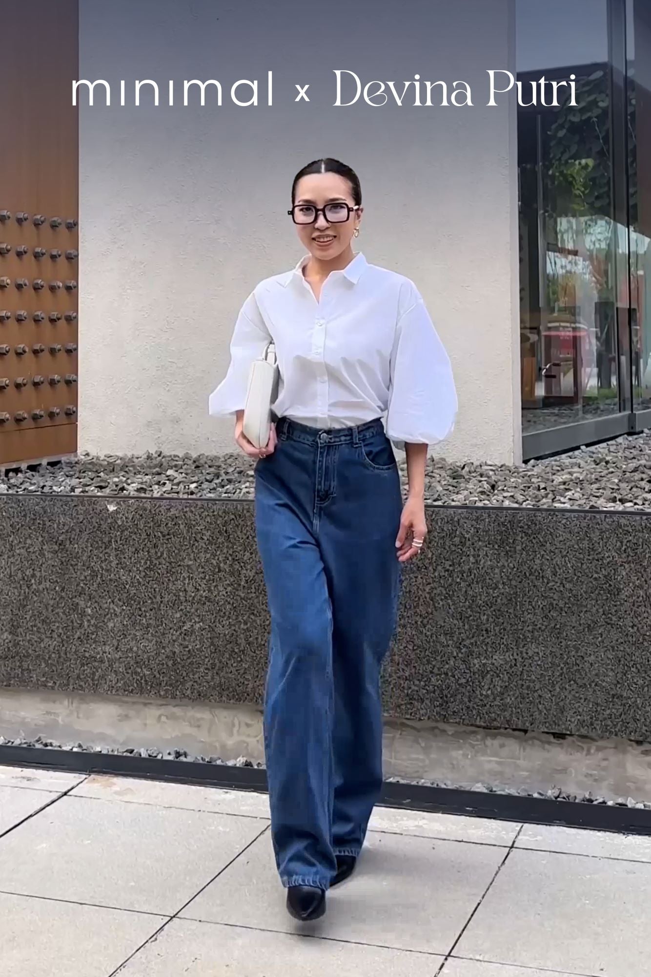 Minimal x Devina Putri - Damian - Kemeja Lengan Balon - White – Minimal Store ID