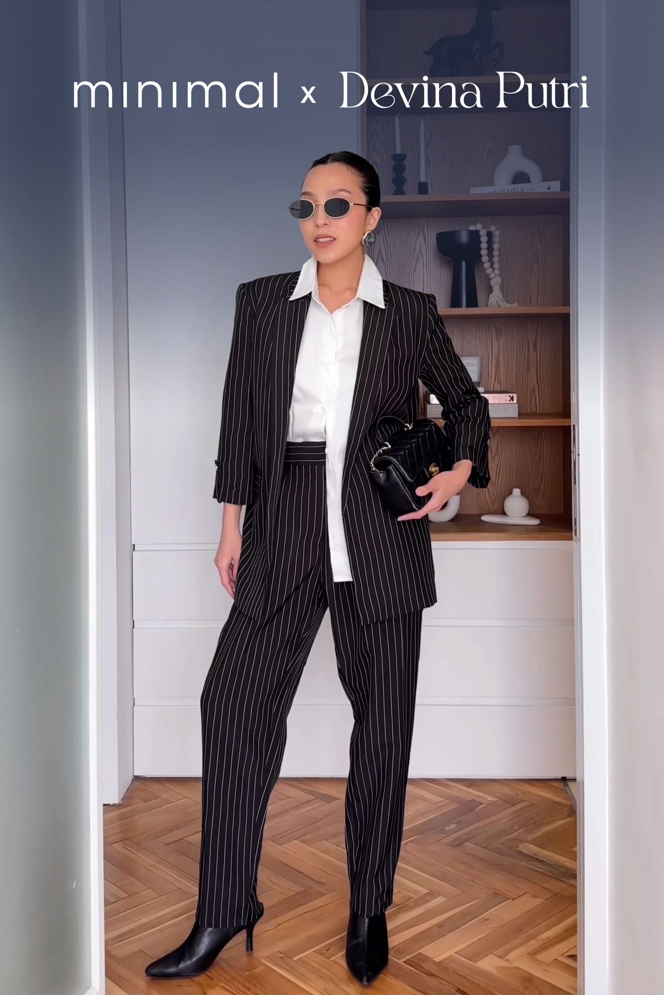 Minimal x Devina Putri - Neo - Stripes Blazer - Black – Minimal Store ID
