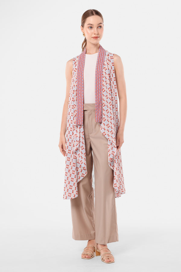 MINIMAL - Asmyra - Cardigan Flowy Motif Bunga - Red – Minimal Store ID