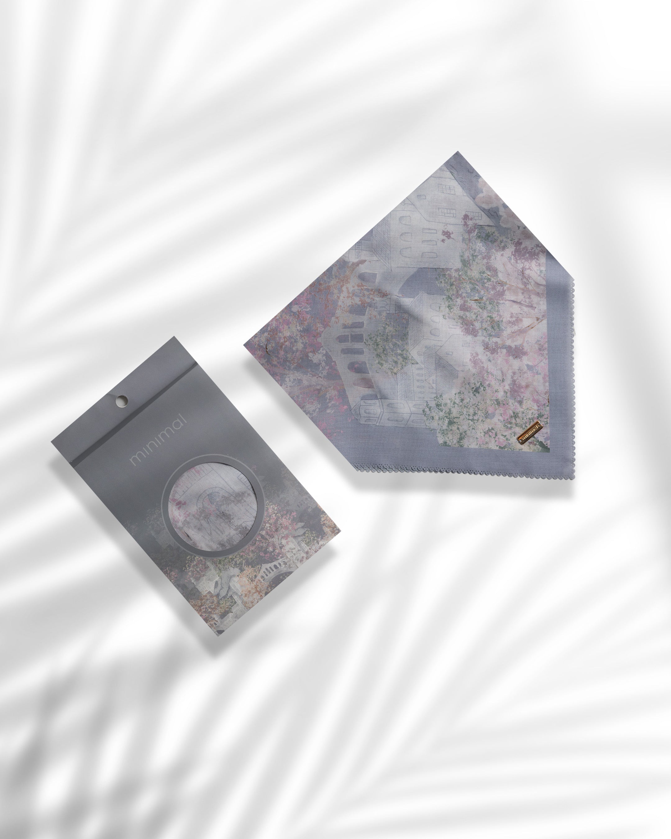 MINIMAL - Bloom - Square Scarves - Light Grey – Minimal Store ID