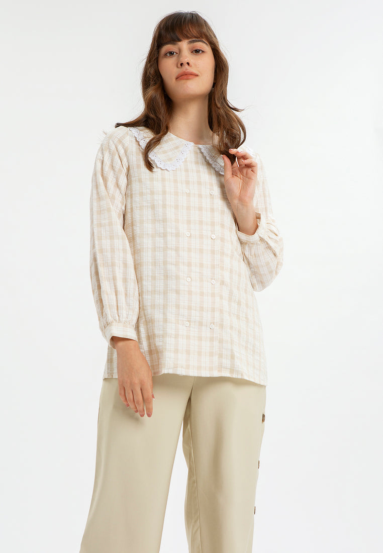 Minimal Blouse Ariana Bleached Sand – Minimal Store ID