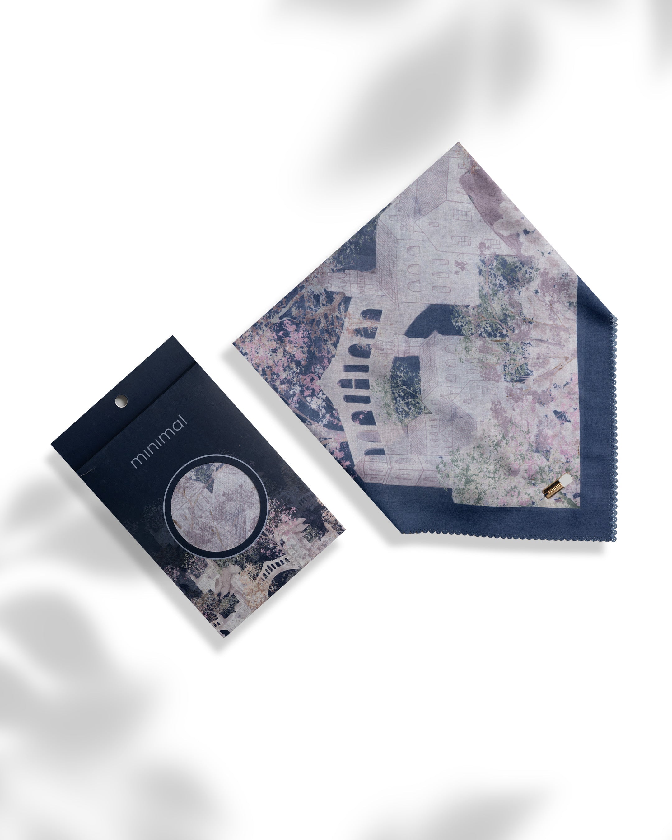 MINIMAL - Bloom - Square Scarves - Navy – Minimal Store ID